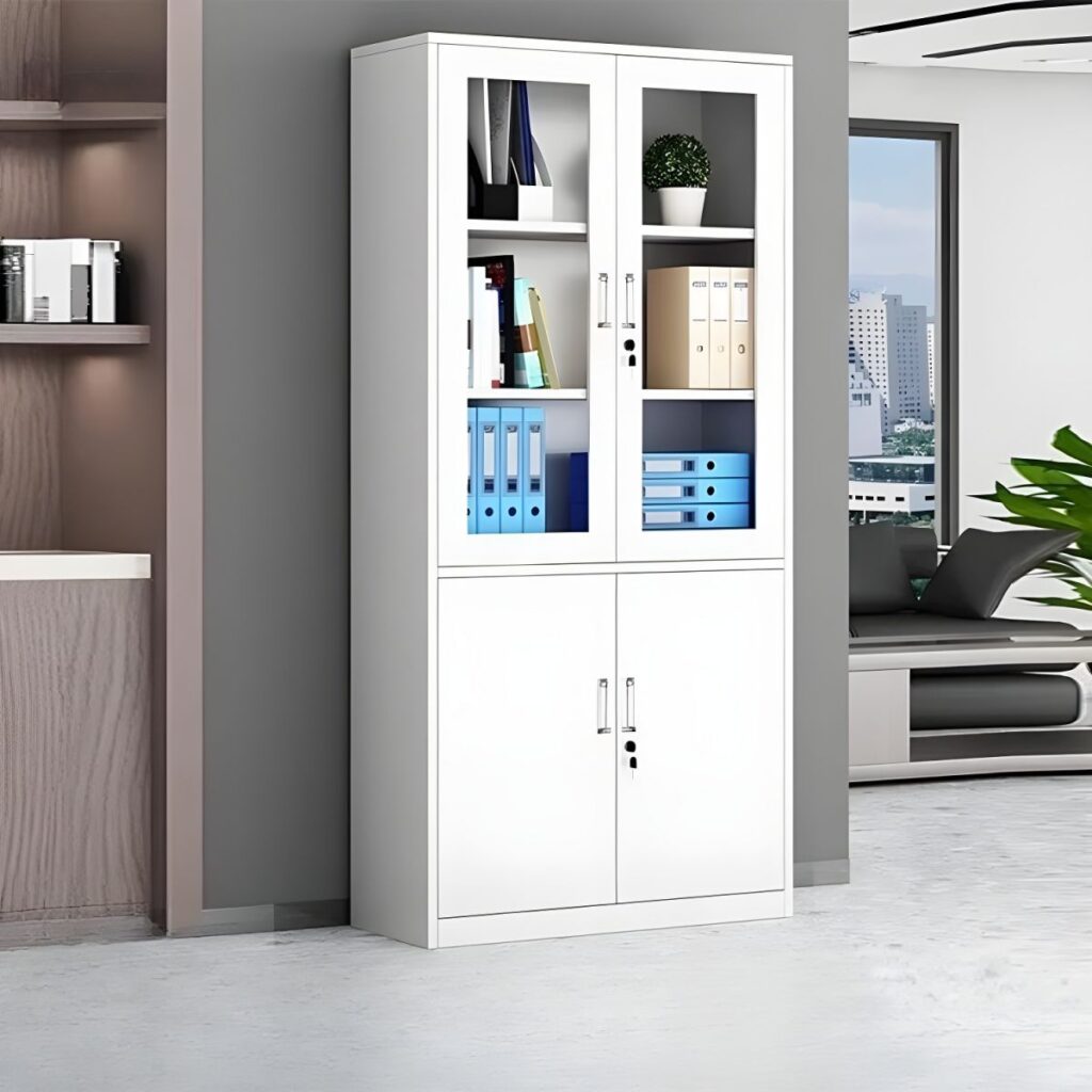 Office Storage Cabinet with Glass Door - Furniture Land