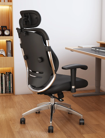 Kidney Leather Chair With Headrest - Furniture Land