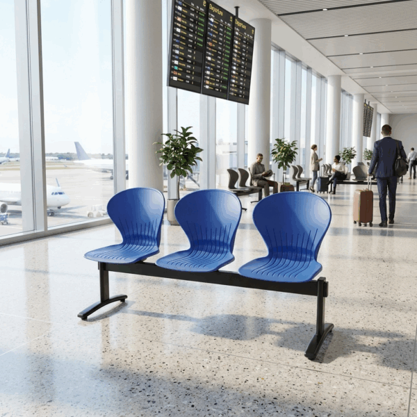 3-Link Plastic Seats Waiting Bench - Furniture Land